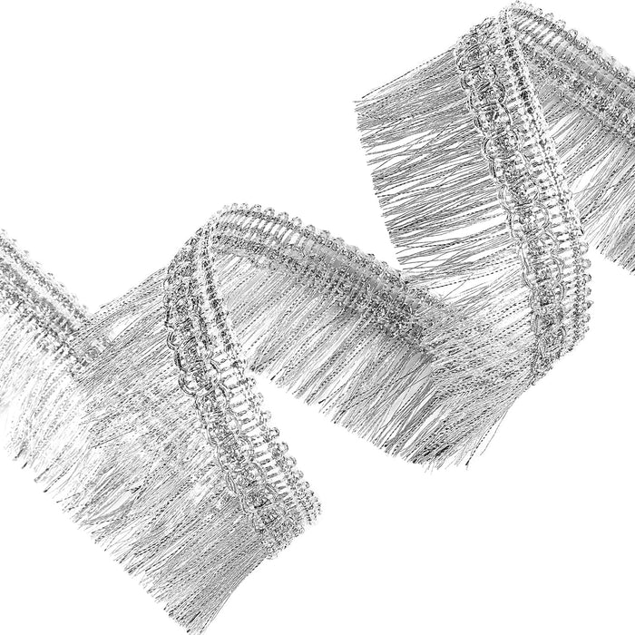 1.25 Inch Metallic Chainette Fringe Trim