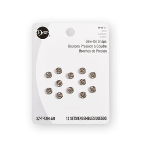 Dritz® Size 4/0 (6mm) Sew-On Snaps - 12 Pack