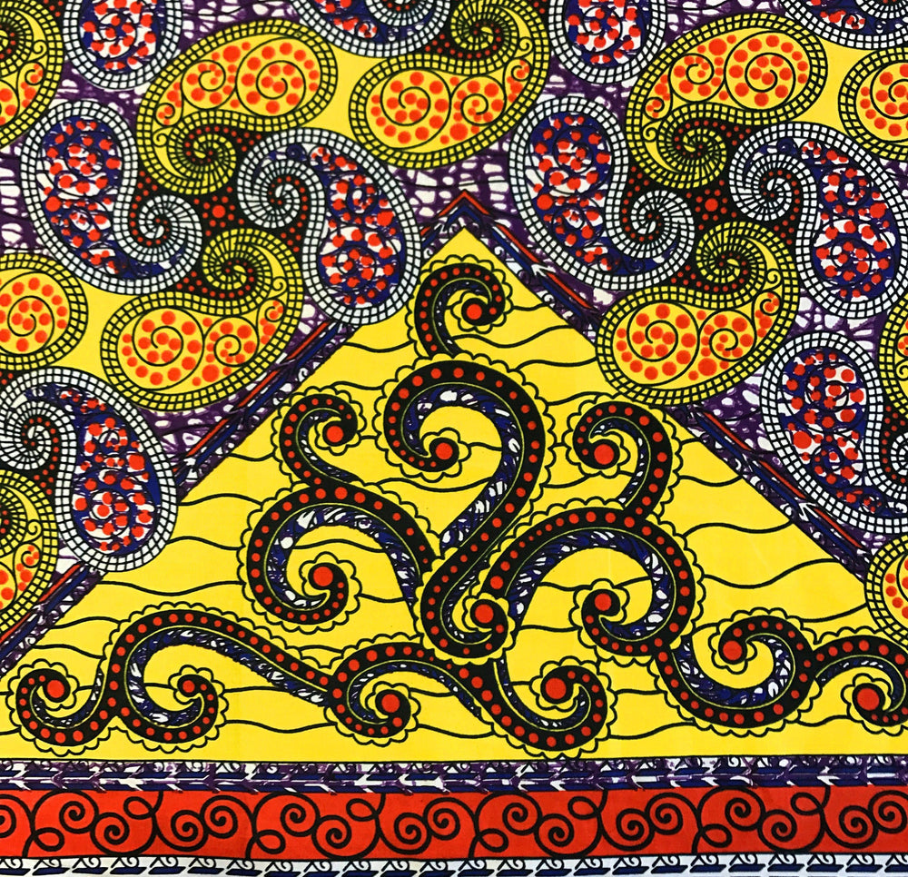 African Print Fabric (90131-5) 100% Cotton 44/45" Wide $3.99/Yard