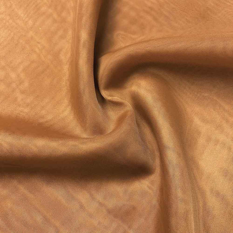 Coffee Sheer Voile Fabric Curtains with Rod Pockets for Pipe and Drape