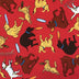 Frisbee Red Print Fabric Cotton Polyester Broadcloth $4.99/yard