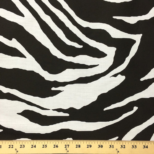 Zebra Print Cotton Polyester Fabric Broadcloth 60" Wide