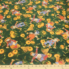 Harvest Green Printed Cotton Fabric 60" wide $4.99/yard