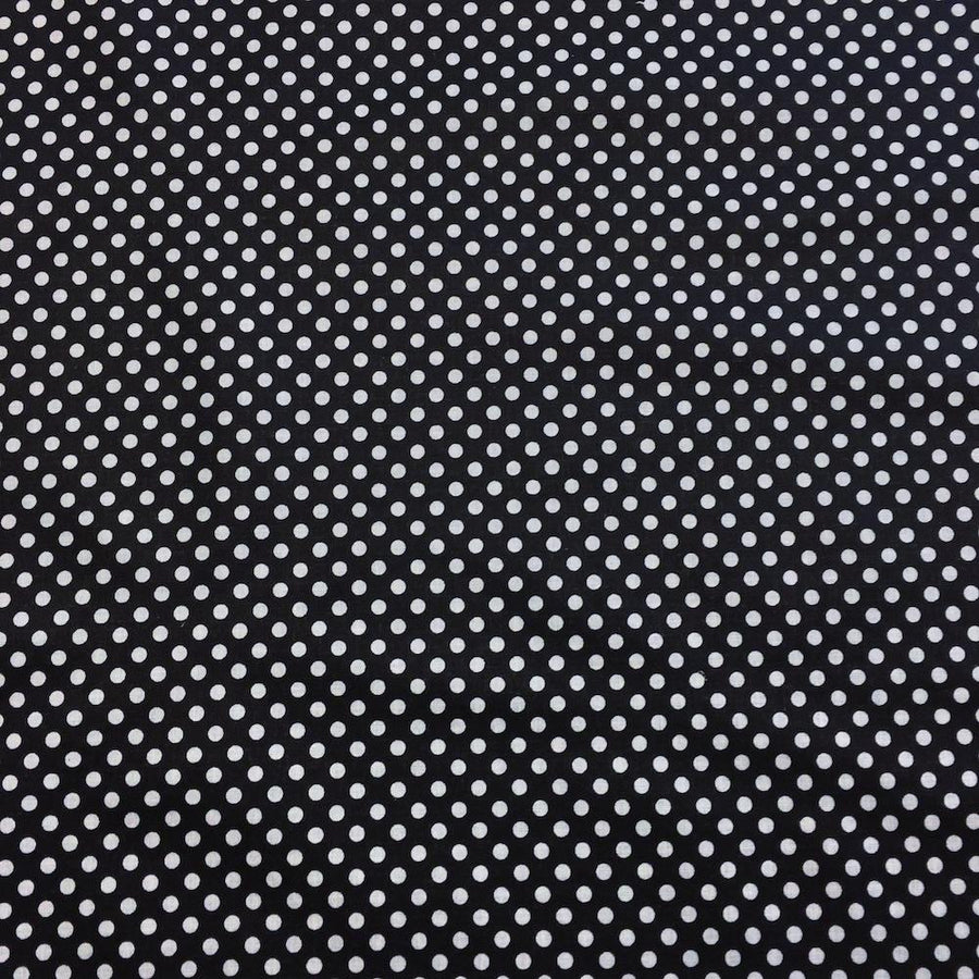Black Polka Dot Printed Cotton 44/45" Wide $4.99/yard 100% Cotton