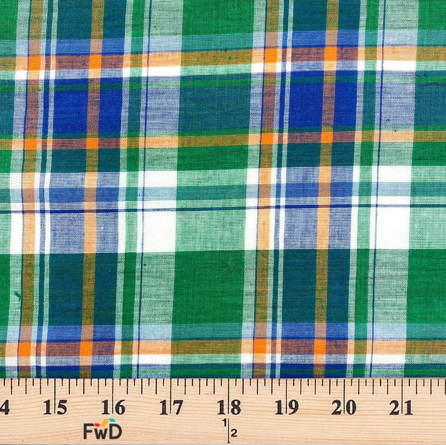 Madras Plaid Fabric (Style 16143) 100% Cotton 44/45" Wide $4.99/Yard