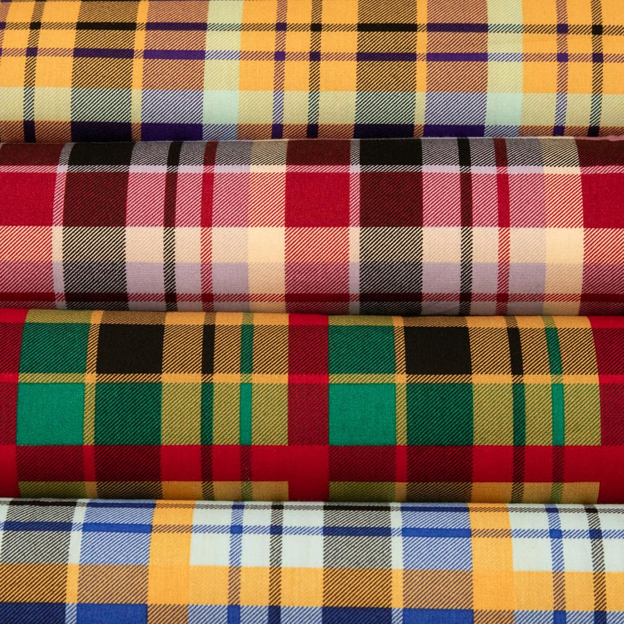 Plaid Printed Broadcloth Fabric