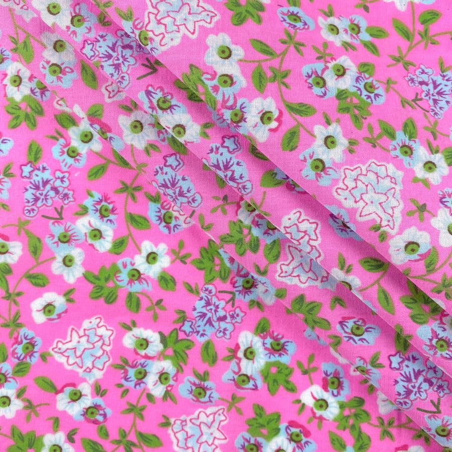Pink Primrose Printed Broadcloth Fabric