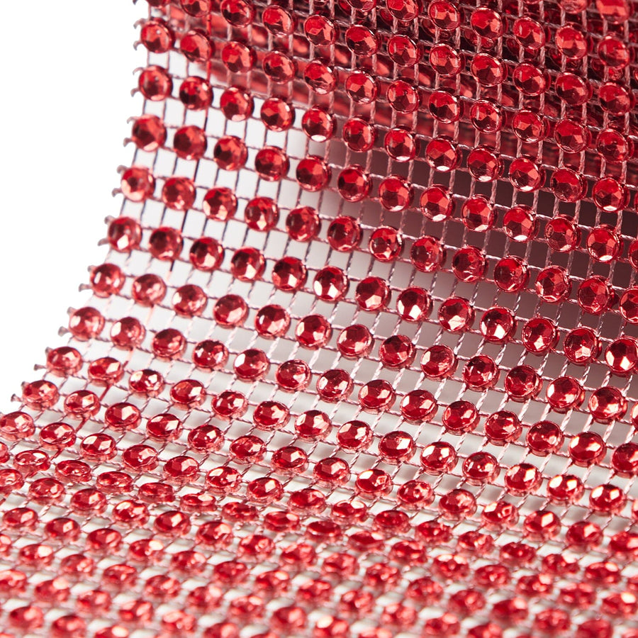 4.5 Inch Diamond Rhinestone Mesh Trim 10 Yard Roll