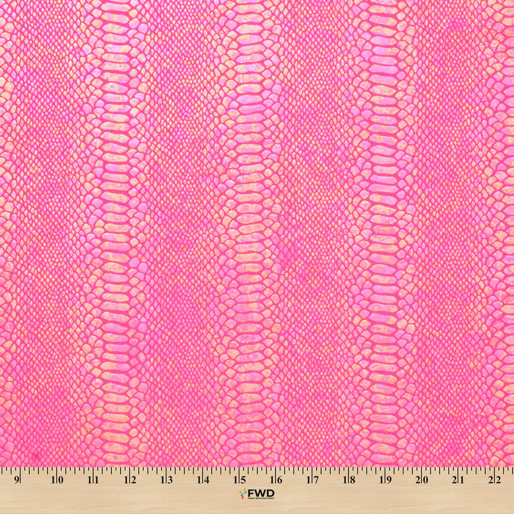 Snake Scale Hologram Tricot Foil | Fabric Wholesale Direct