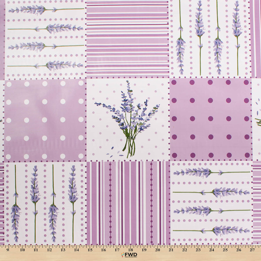 Lavender Patchwork Oilcloth Fabric | Fabric Wholesale Direct