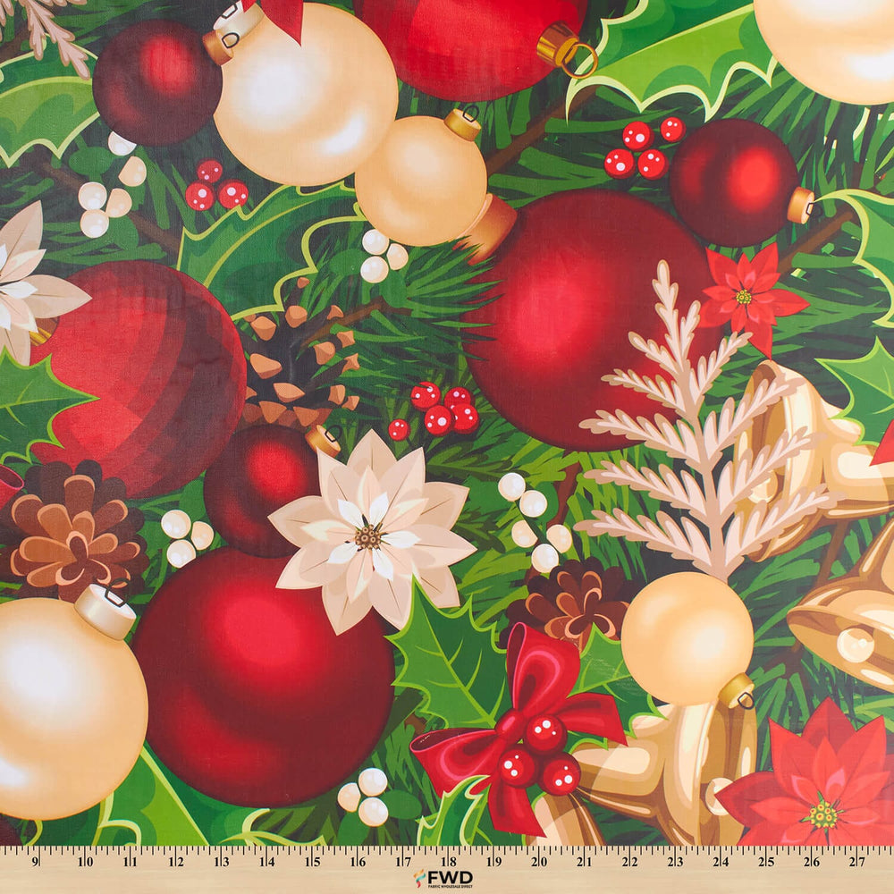 Floral Ornament Oilcloth Fabric | Fabric Wholesale Direct