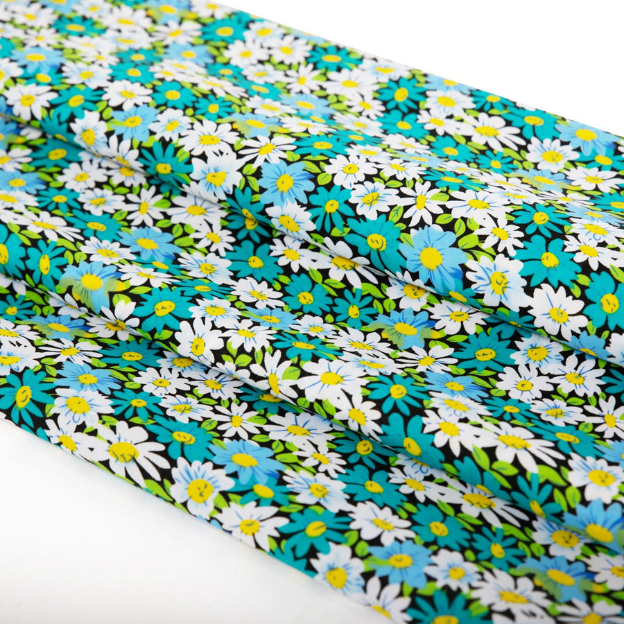 Tri-Color Daisy Print Broadcloth | Fabric Wholesale Direct