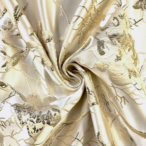 Senecio Floral Metallic Jacquard Fabric 59/60" Wide $10.99/yard