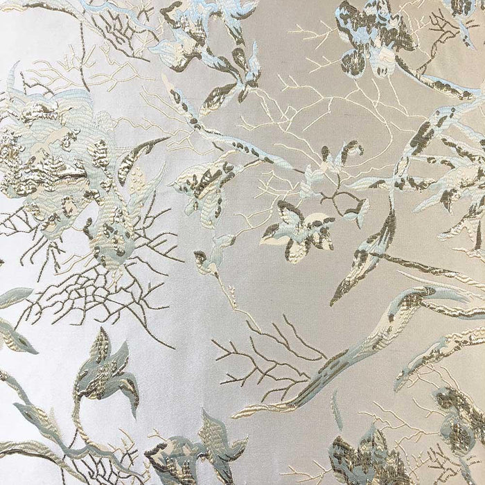 Senecio Floral Metallic Jacquard Fabric 59/60" Wide $10.99/yard